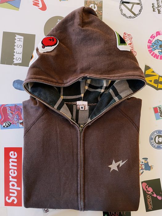 Bape Vintage Bape A Bathing Ape Sta Logo Patch Full Zip Hoodie | Grailed