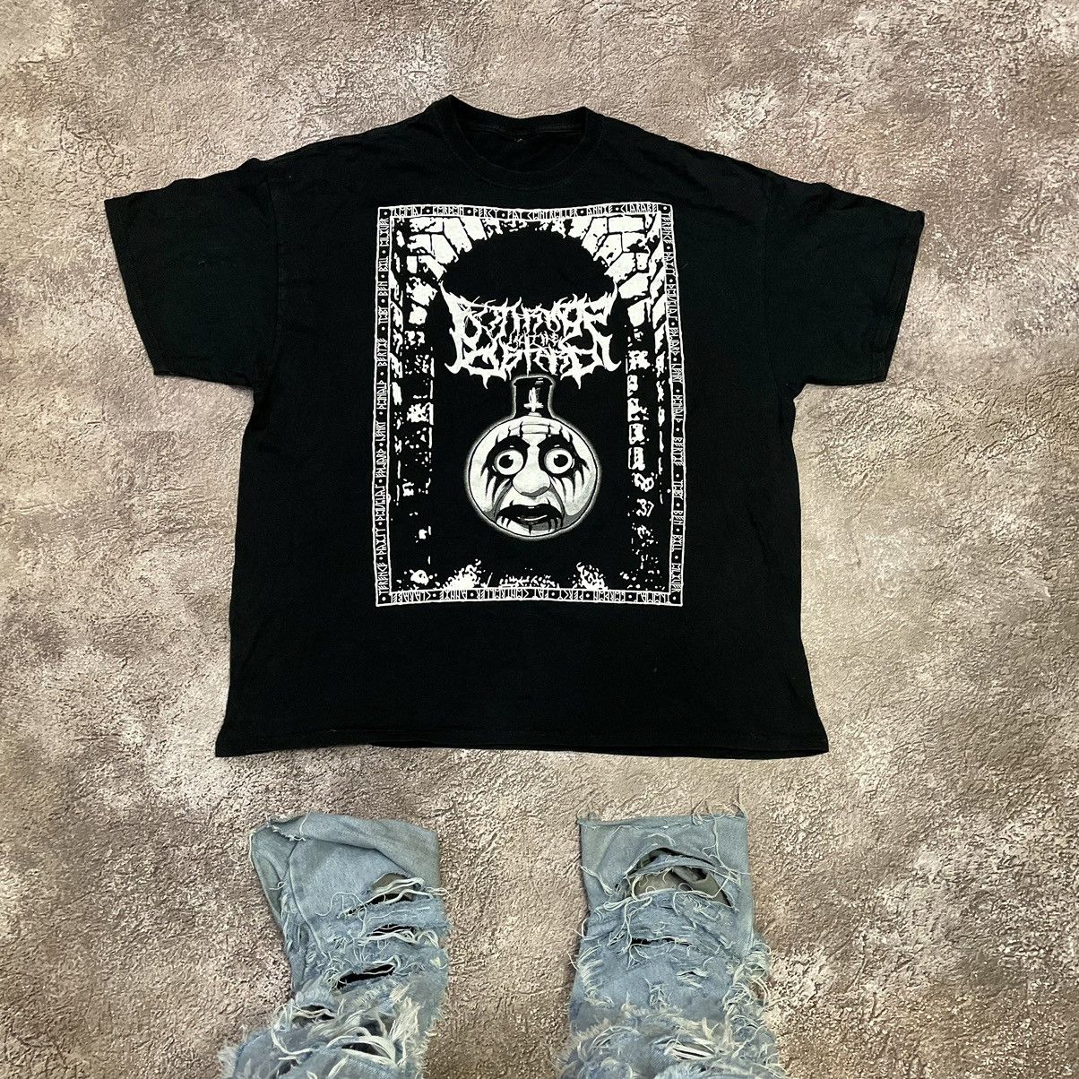 Vintage Vintage Y2K Devil Face Blood DEAD Skulls Creepy Horror Tee ...