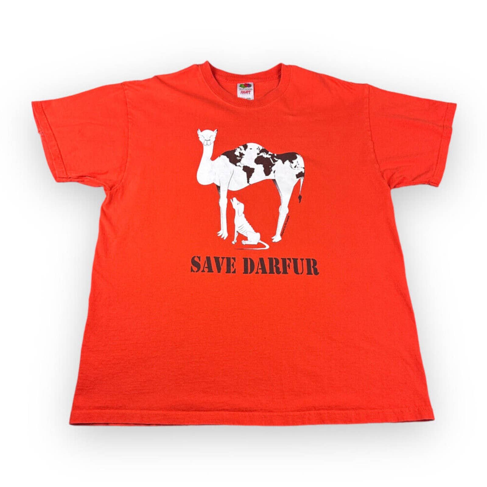 Fruit Of The Loom Y2K Save Darfur Dog and Camel Kit Gambill T-Shirt ...
