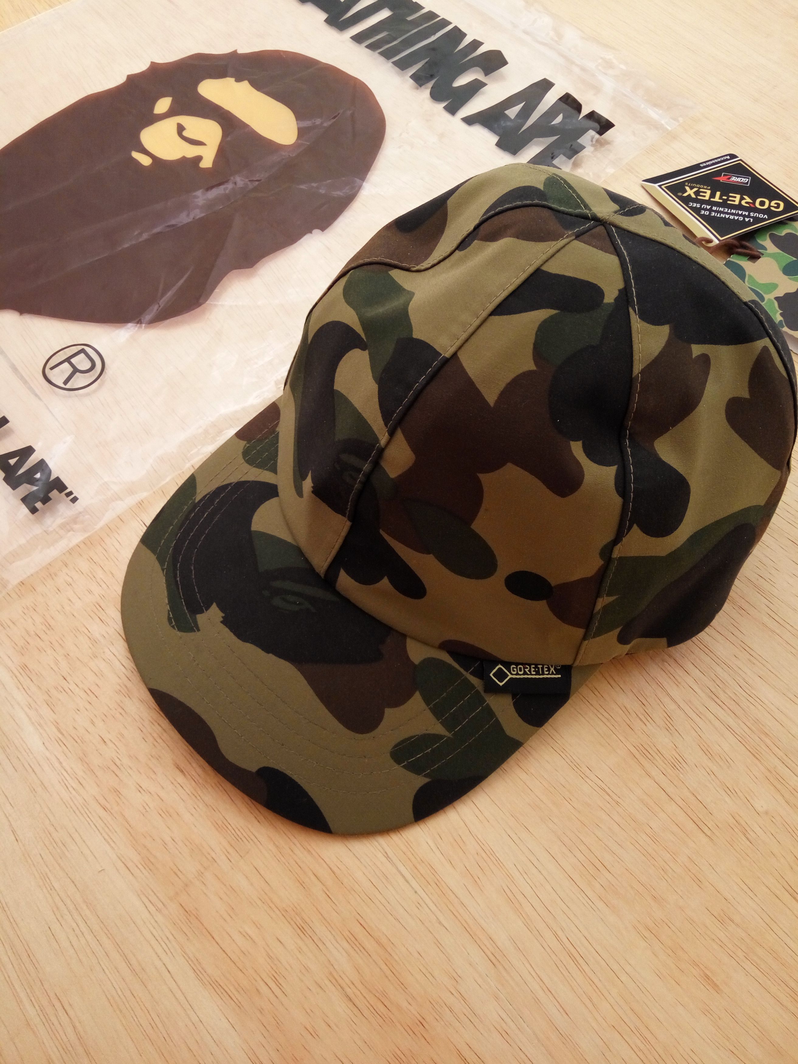 Bape Bape GORE-TEX Green 1st Camo Cap | Grailed
