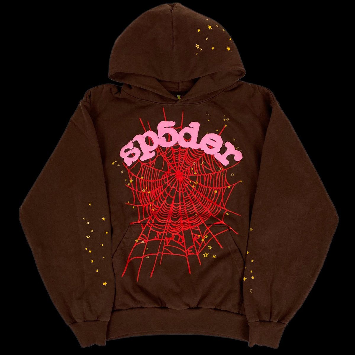 Spider Worldwide spider worldwide web hoodie pink brown sp5der young ...