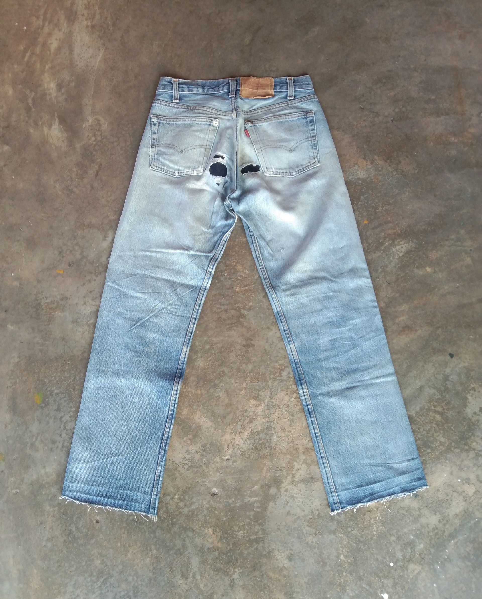 Levi's × Vintage 80s Vintage Levis 501 Made In USA Repaired Distressed Jeans | Grailed