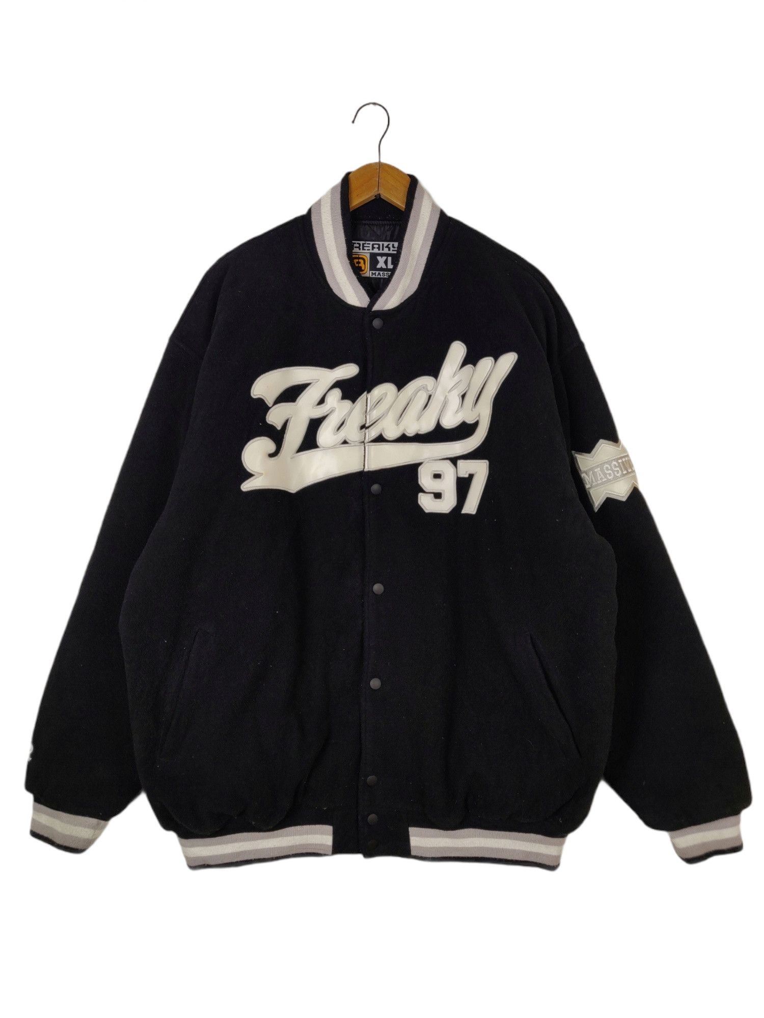 Japanese Brand × Varsity Jacket Vintage Freaky Massive Varsity Jacket ...