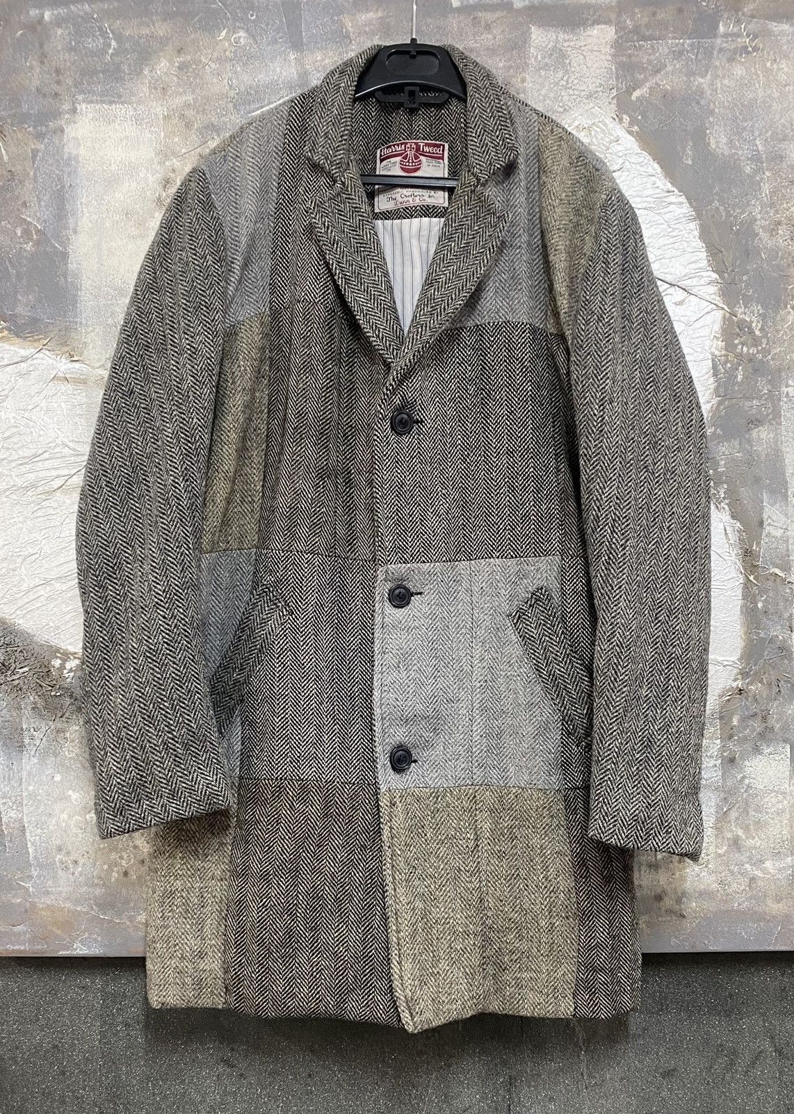 Harris Tweed Vintage Harris Tweed Wool Patchwork Coat | Grailed