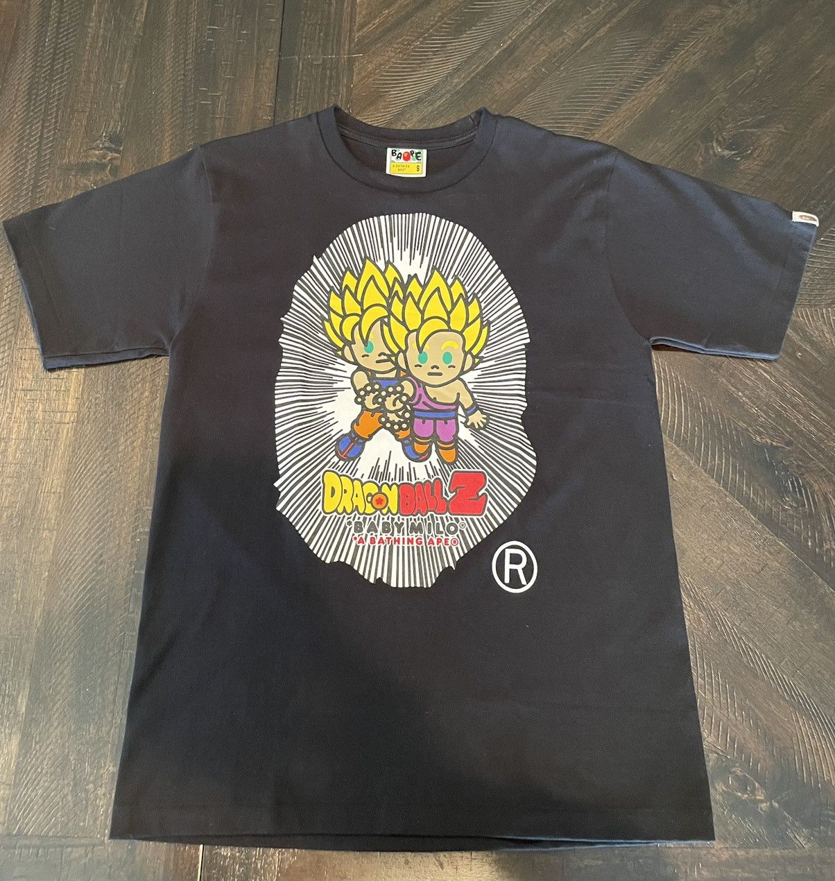 Bape Bape Dragon Ball Z Goku Gohan Baby Milo Ape Head Tee | Grailed