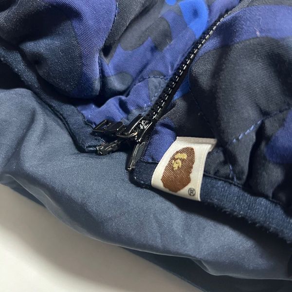 Bape BAPE Puffer jacket blue camo | Grailed