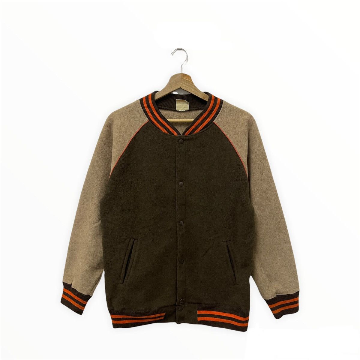 Japanese Brand × Streetwear × Vintage Japanese Button Up 2 Tone Varsiti ...