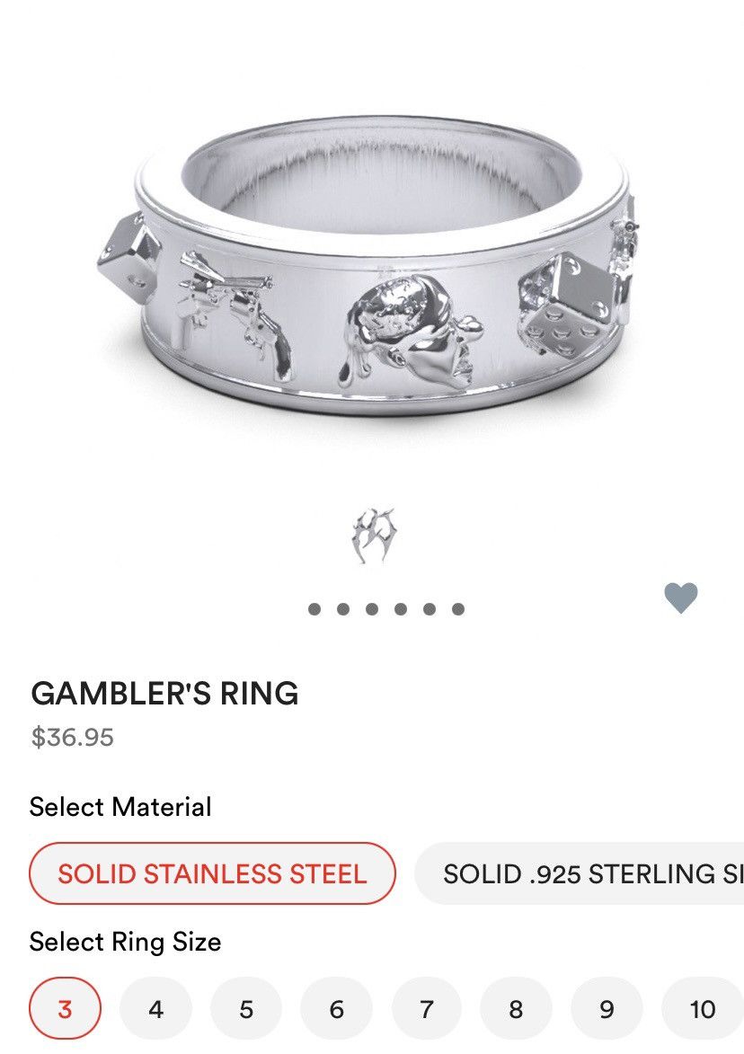 Jewelry × Streetwear Gamblers ring by Hard Jewelry | Grailed