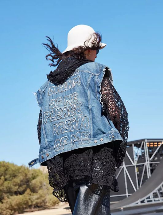 Celine Celine Denim Studded Vest 'Please Dream of Me' Jacket | Grailed