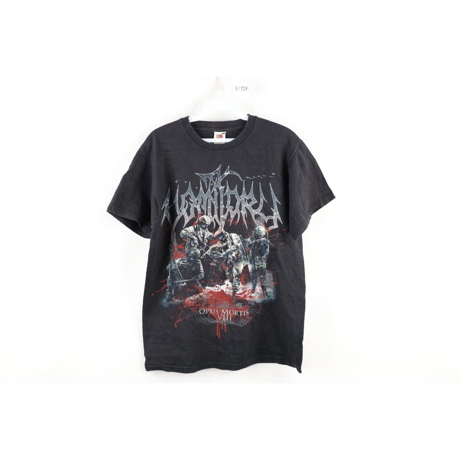 Vintage Vintage Mens Medium Faded Vomitory Opus Mortis VIII Band Tour T ...