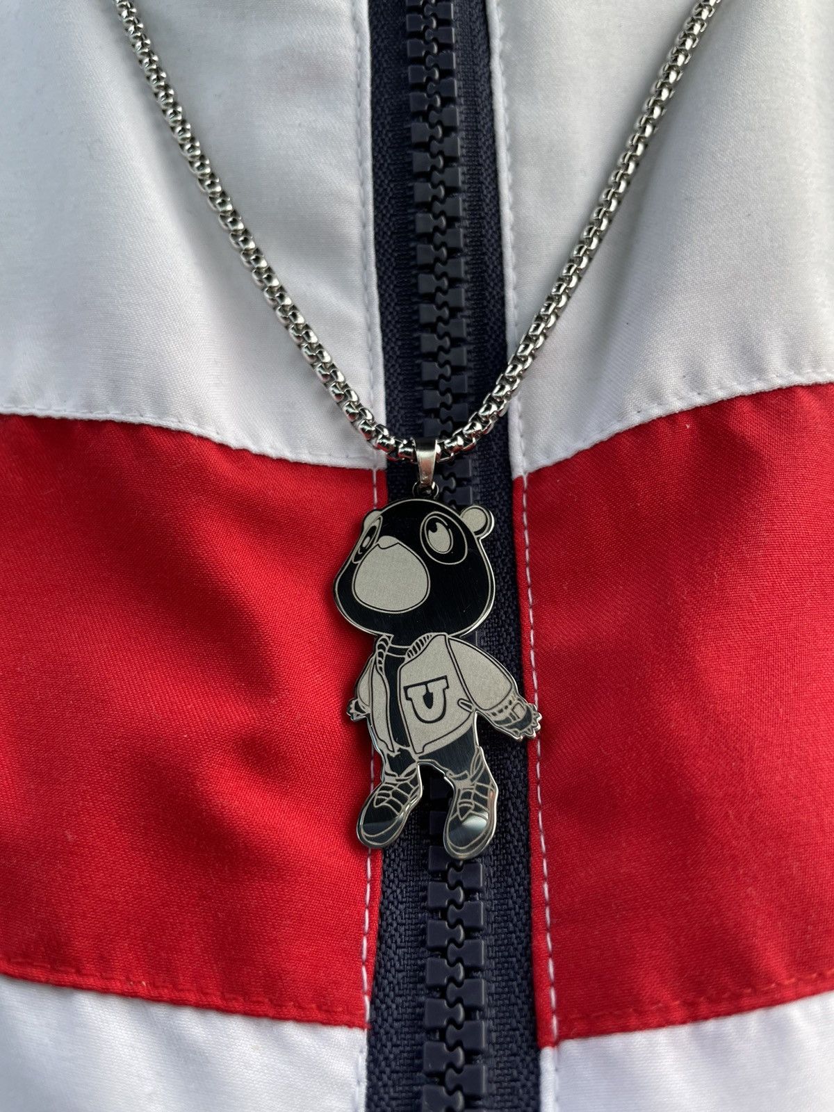 Chain × Silver × Vintage Kanye West College Dropout Graduation Bear ...