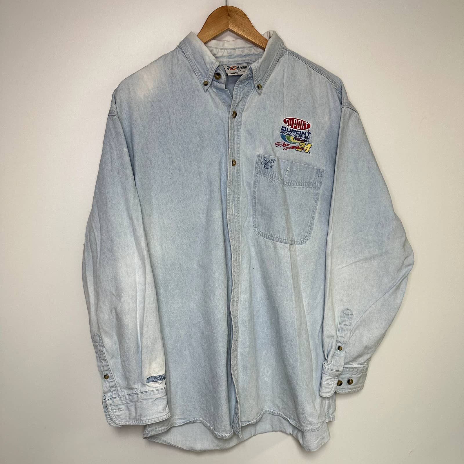 Chase Authentics 90s Vintage Jeff Gordon Nascar Racing Shirt Dupont ...