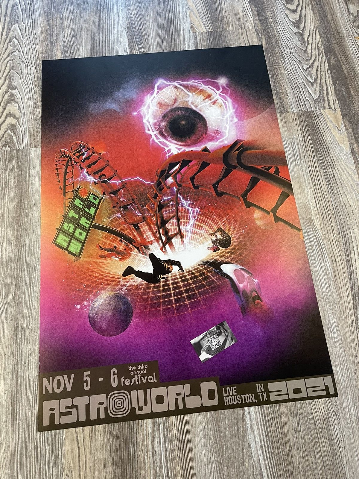 Travis Scott Travis Scott UNRELEASED Astroworld Fest Poster 24” x 36 ...