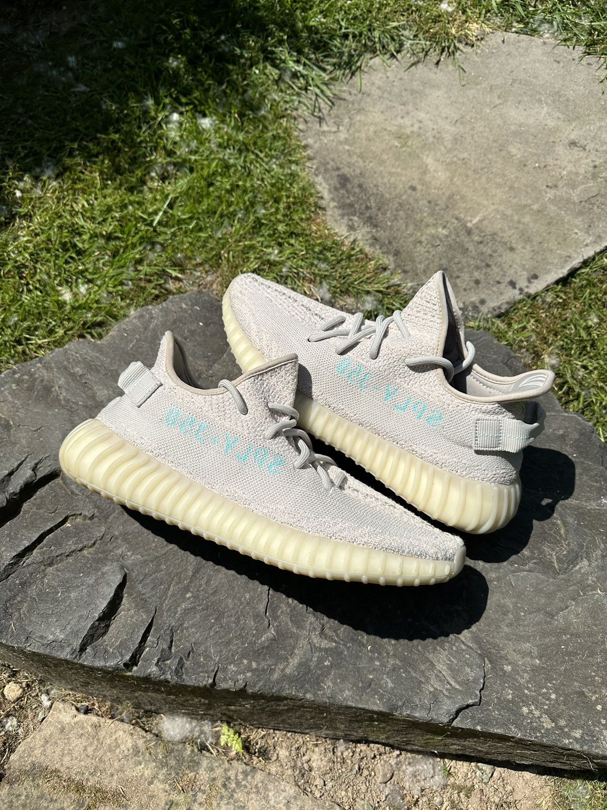 Adidas Unreleased Adidas Yeezy Boost 350 v2 Sample Grey Teal Blue | Grailed