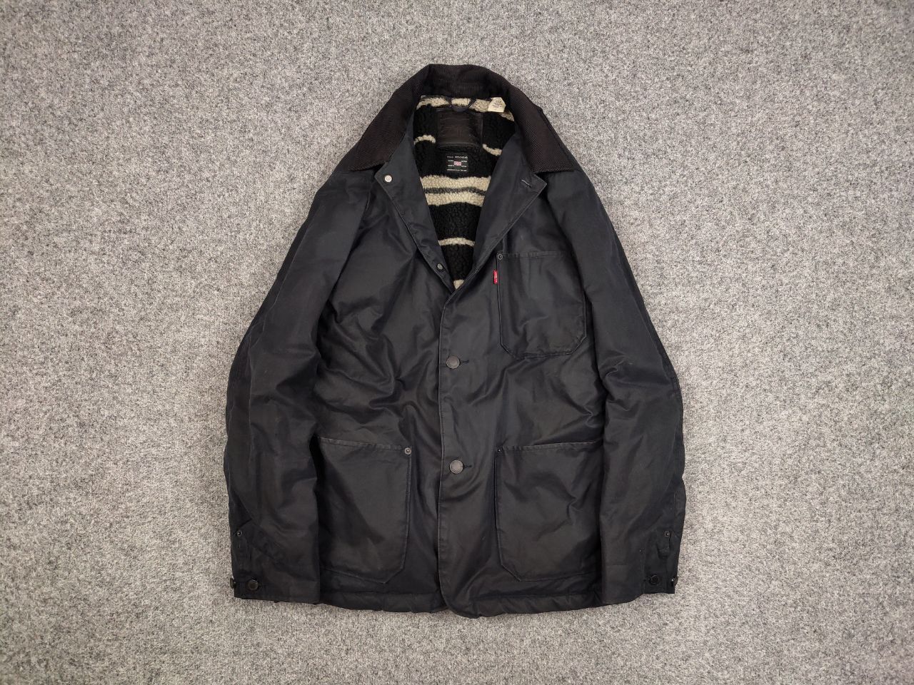 Levi's Levi's Sherpa Lined Engineers Halley Stevensons Waxed Jacket ...