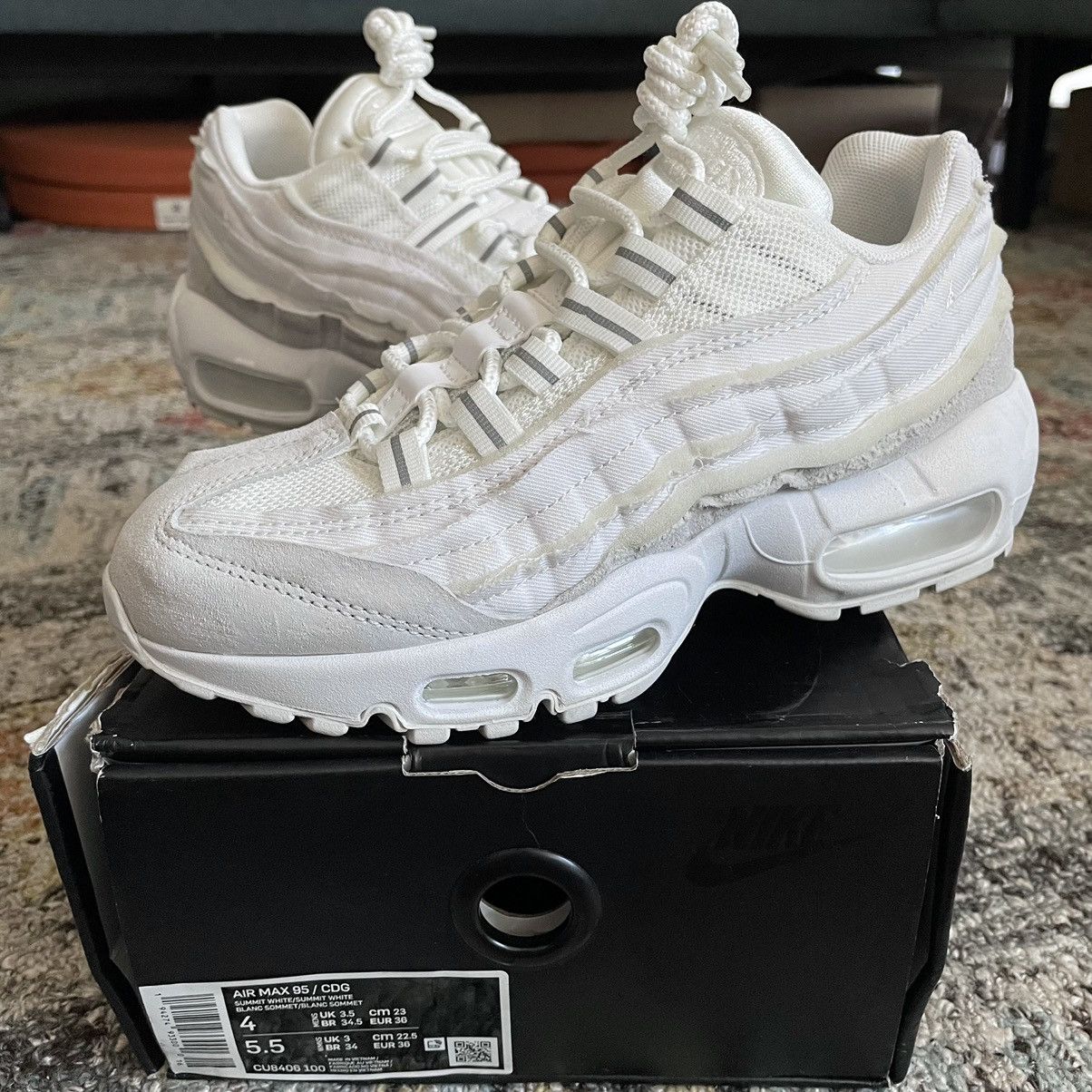Nike Air Max 95 CDG in Summit White cream off fabric AM | Grailed