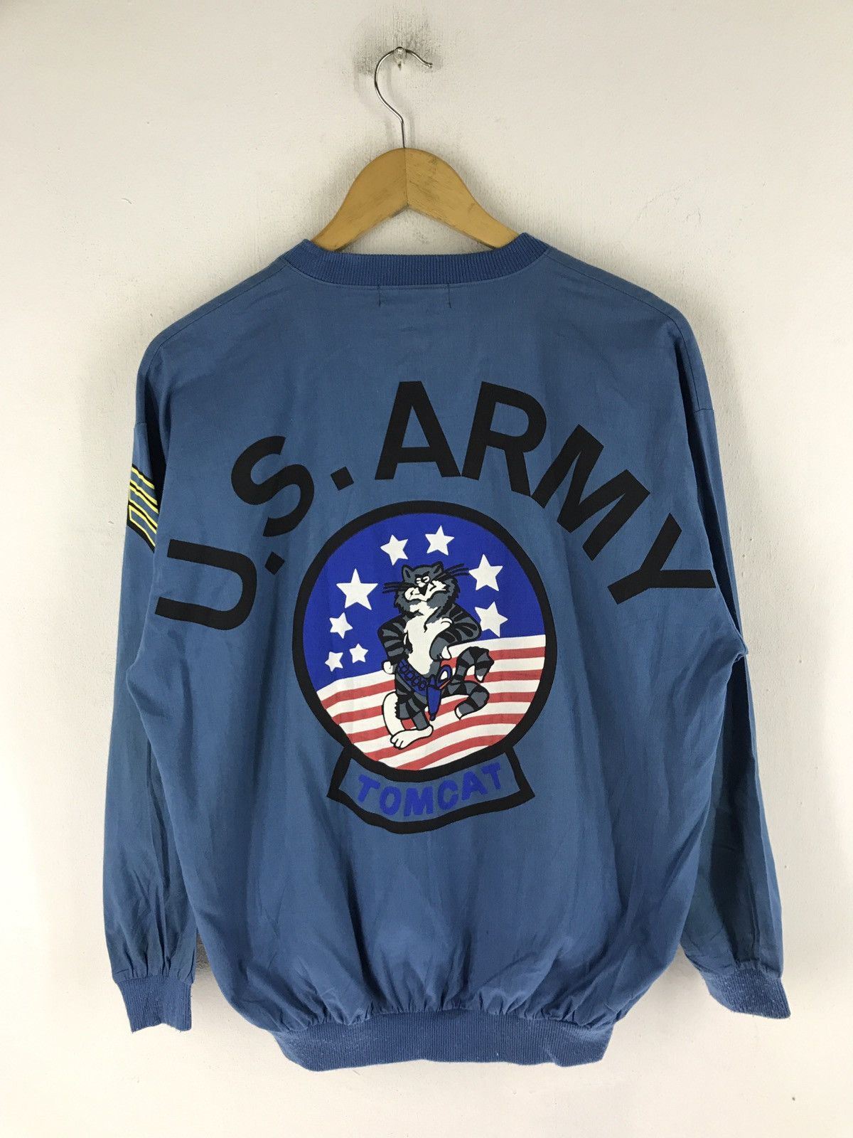 Japanese Brand × Military RARE VINTAGE MEPPA USS US ARMY TOMCAT SHIRT ...