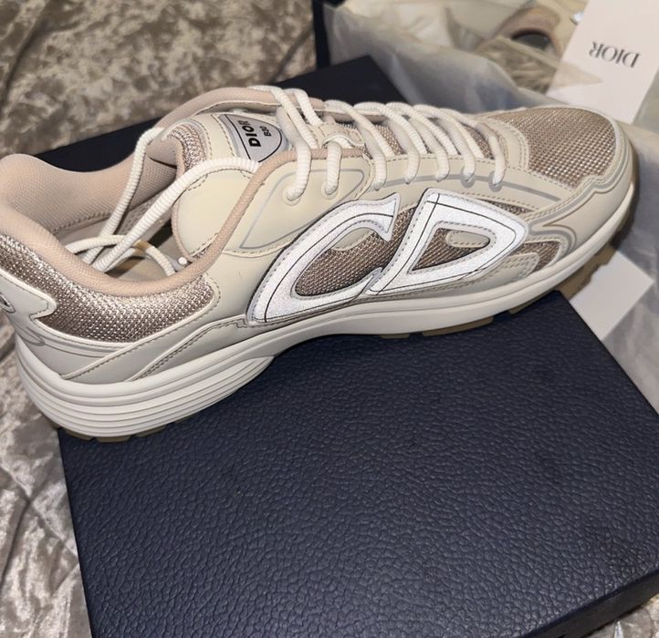 Dior Christian DIOR B30 Sneaker Trainer Cream / Beige / Rose Gold | Grailed