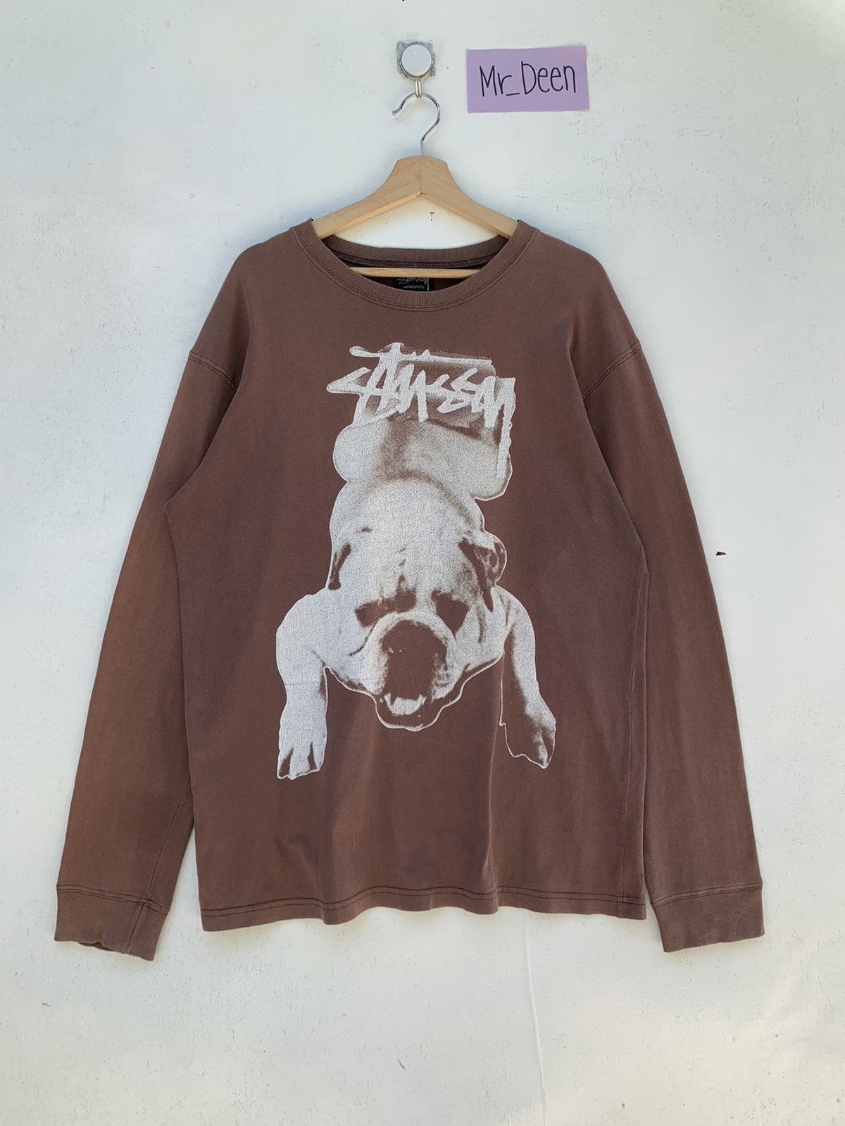 Vintage Vintage Stussy Dog Print Longsleeve Shirt | Grailed