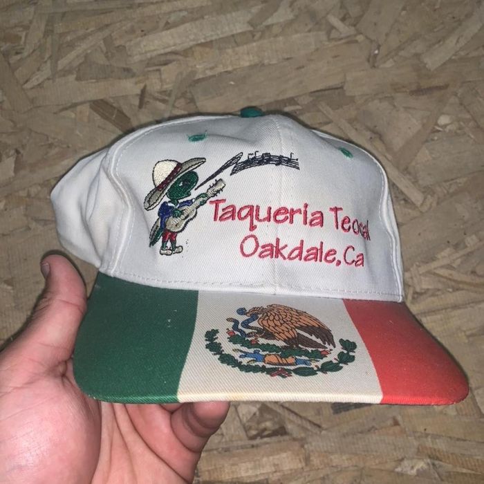 Mexicana Taqueria Teocal Oakdale CA Vintage 90's Cap Hat Mexican Flag ...