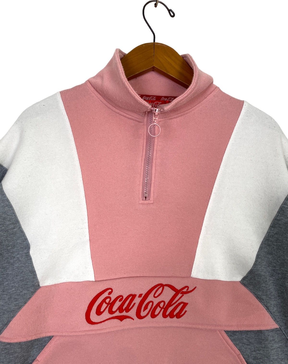 Coca Cola Rare‼️ Coca Cola Sweatshirt Turtle Neck Embroidery Big Logo ...