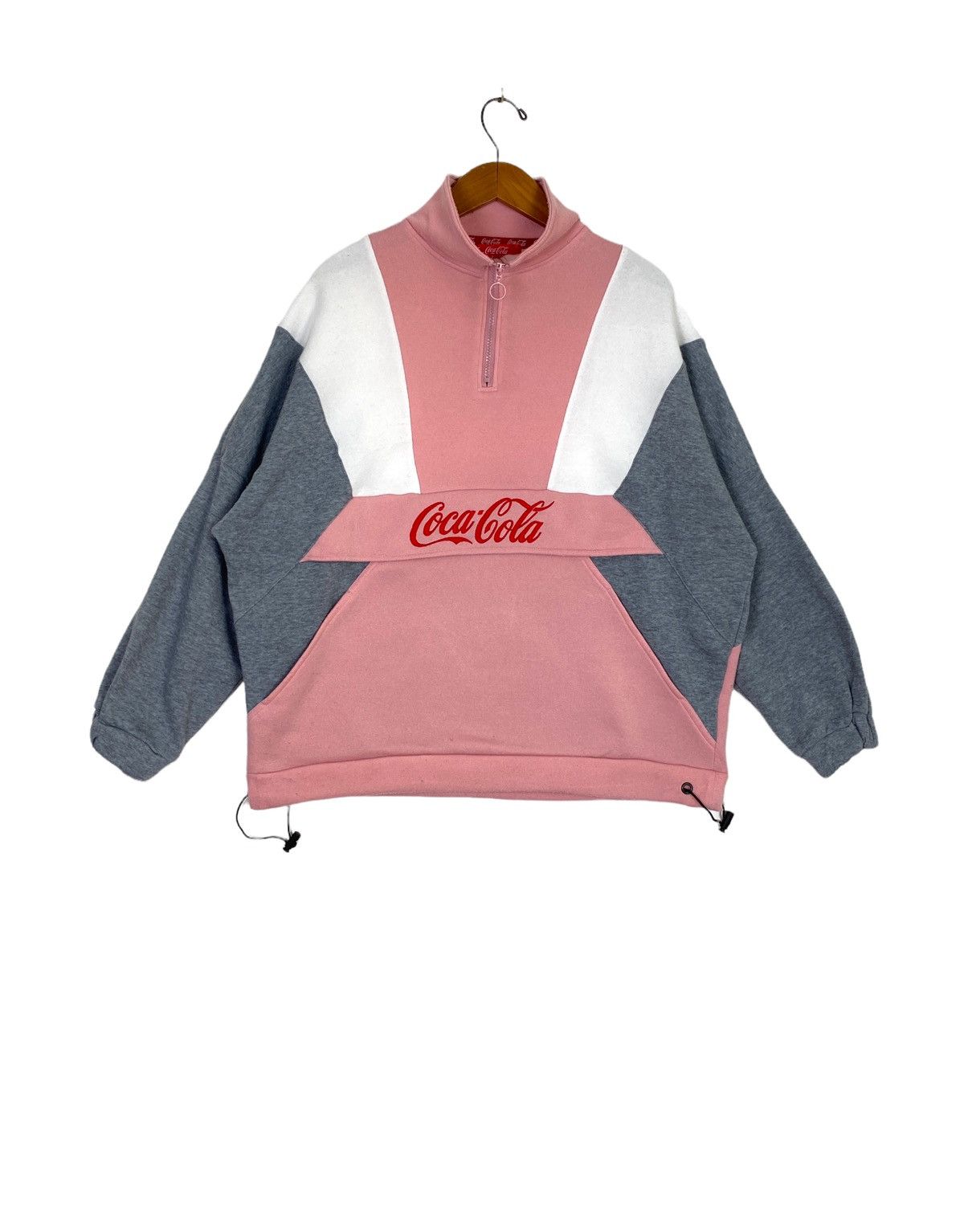 Coca Cola Rare‼️ Coca Cola Sweatshirt Turtle Neck Embroidery Big Logo ...