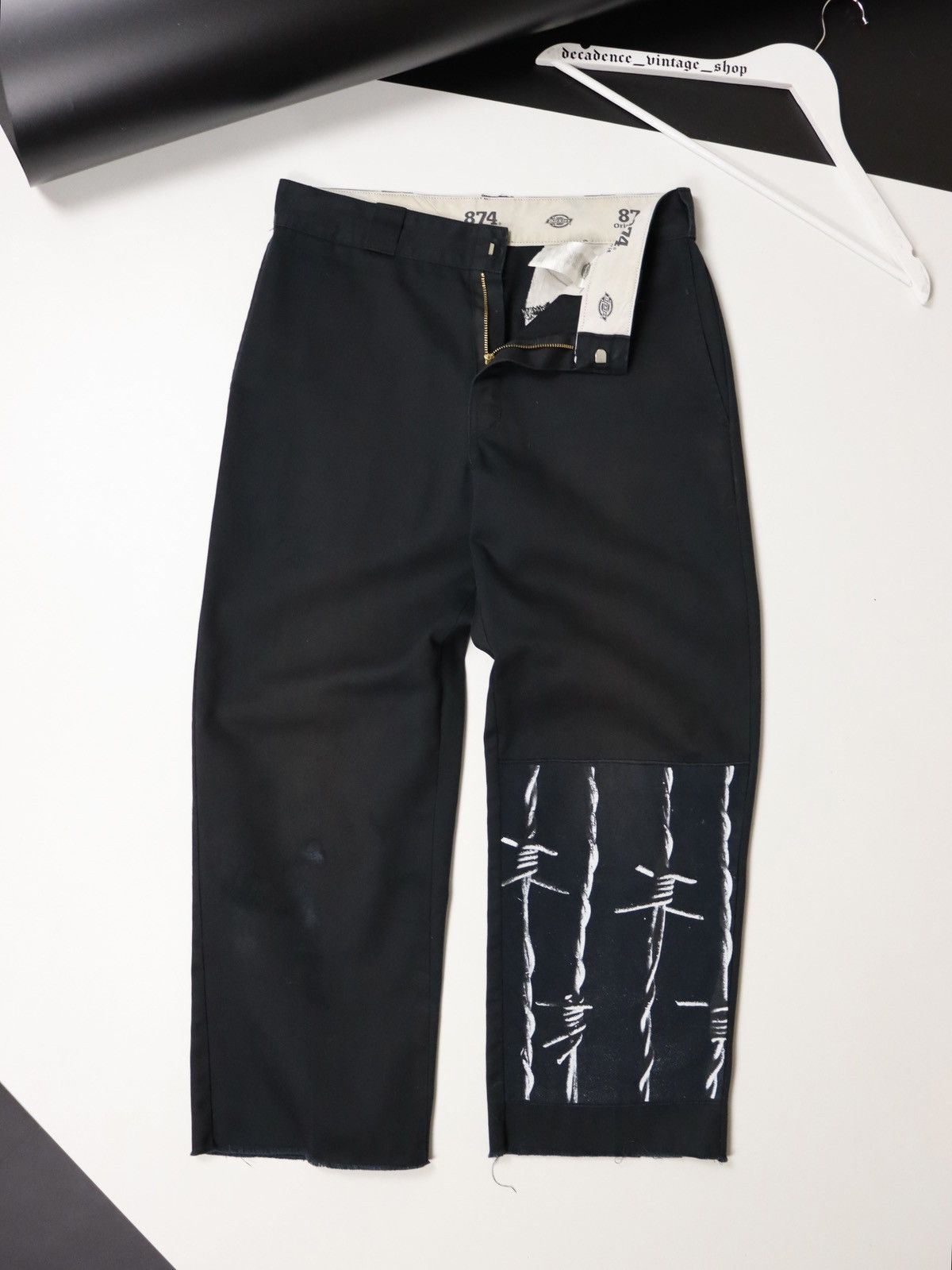 Custom × Dickies × Vintage Rare vintage dickies pants custom patch work ...