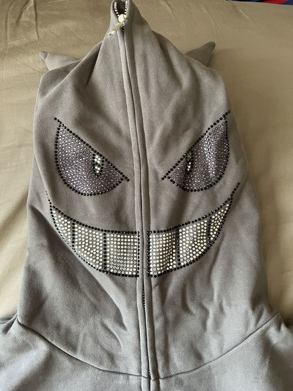 Pokemon × Rare Kanto Starter Grey Rhine stone Gengar Hoodie | Grailed