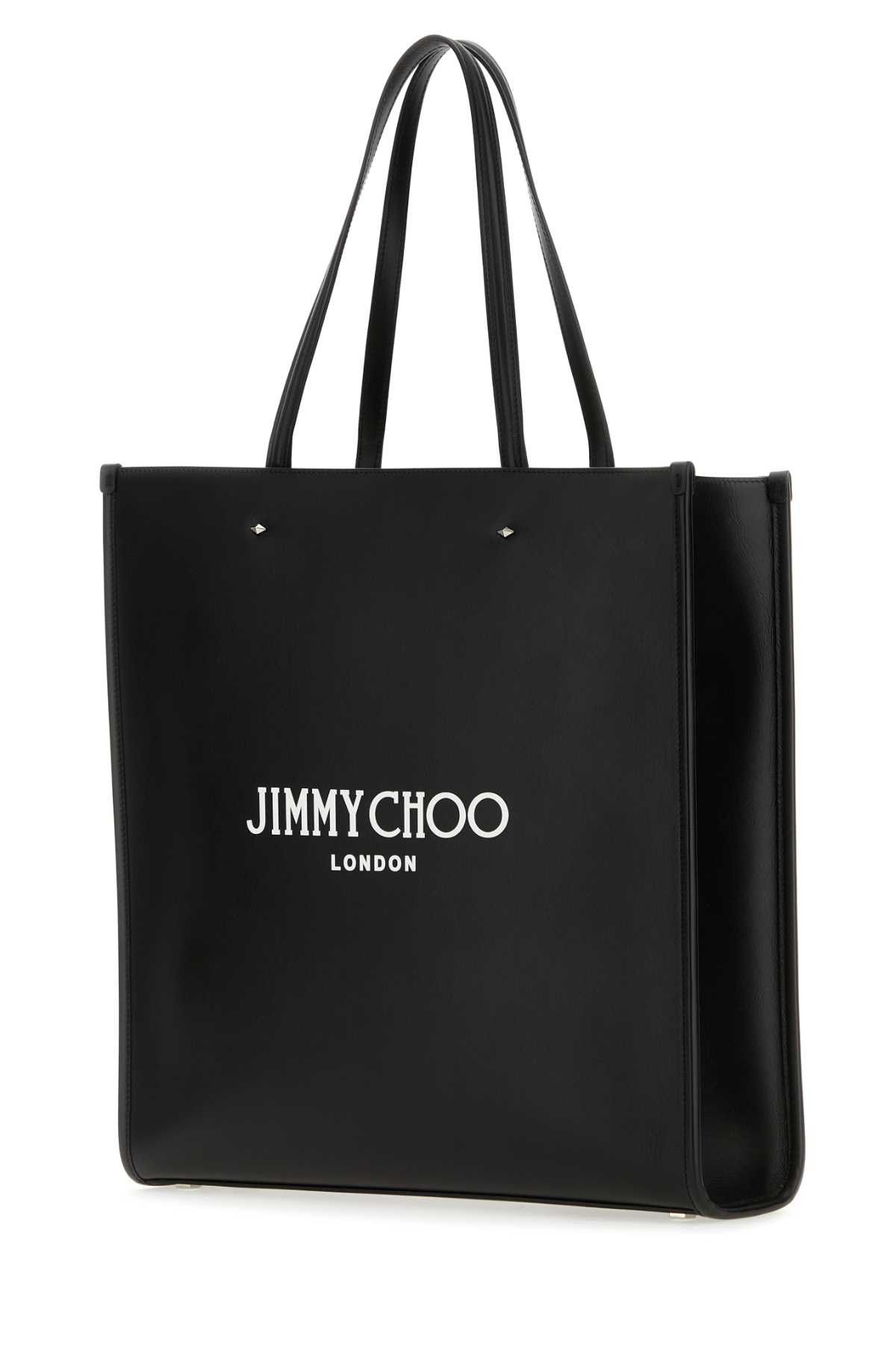 Jimmy Choo Black Leather N/S Tote M Shopping Bag | Grailed