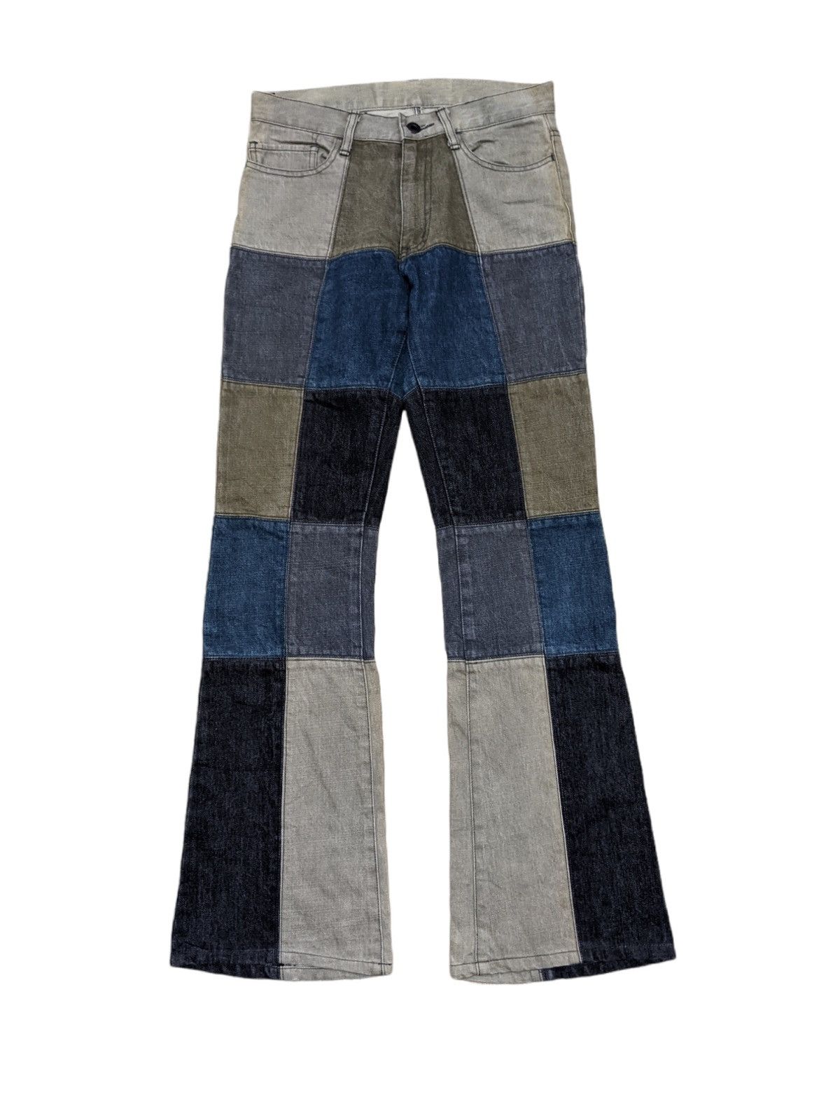 Japanese Brand Edge Rupert Patchwork Bootcut Jeans | Grailed