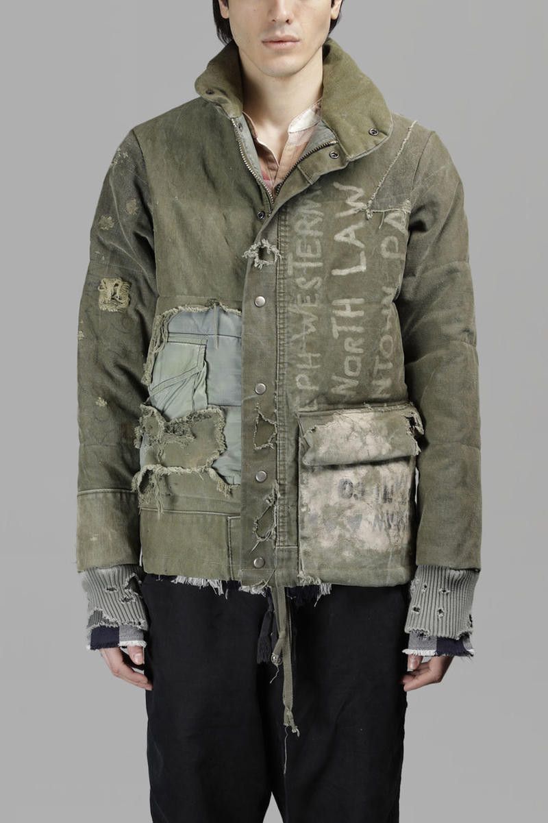 Greg Lauren FW17 DESTROYED RETRO PUFFY JACKET | Grailed