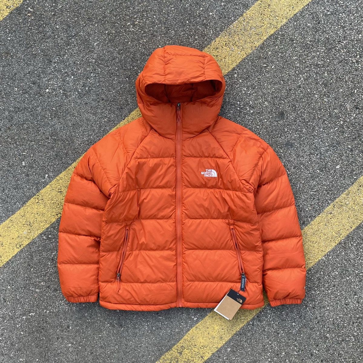 Orange North Face Puffer