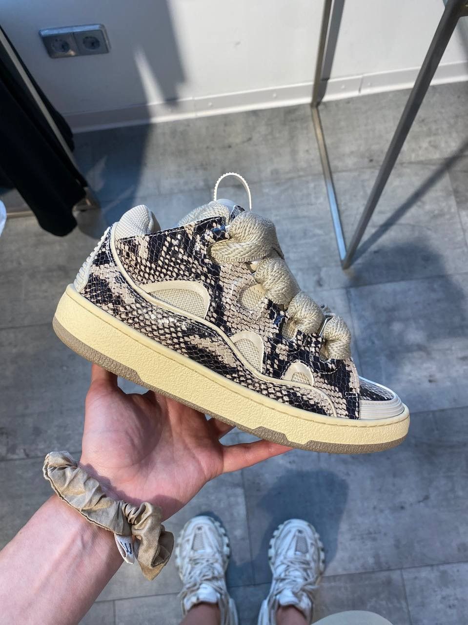 Lanvin Last size Lanvin women’s python curb sneakers | Grailed