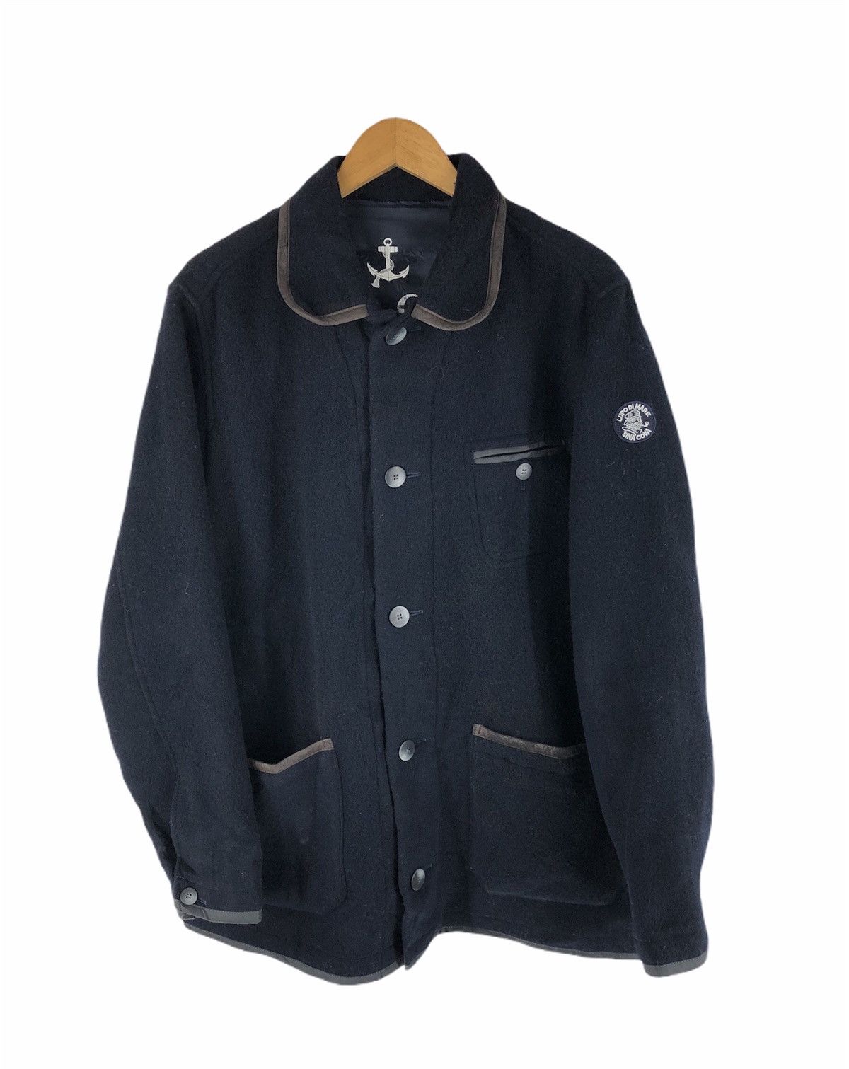 Japanese Brand 🔥LUPO DI MARE SINO COVA WOOL NAVY DECK COAT JACKET | Grailed