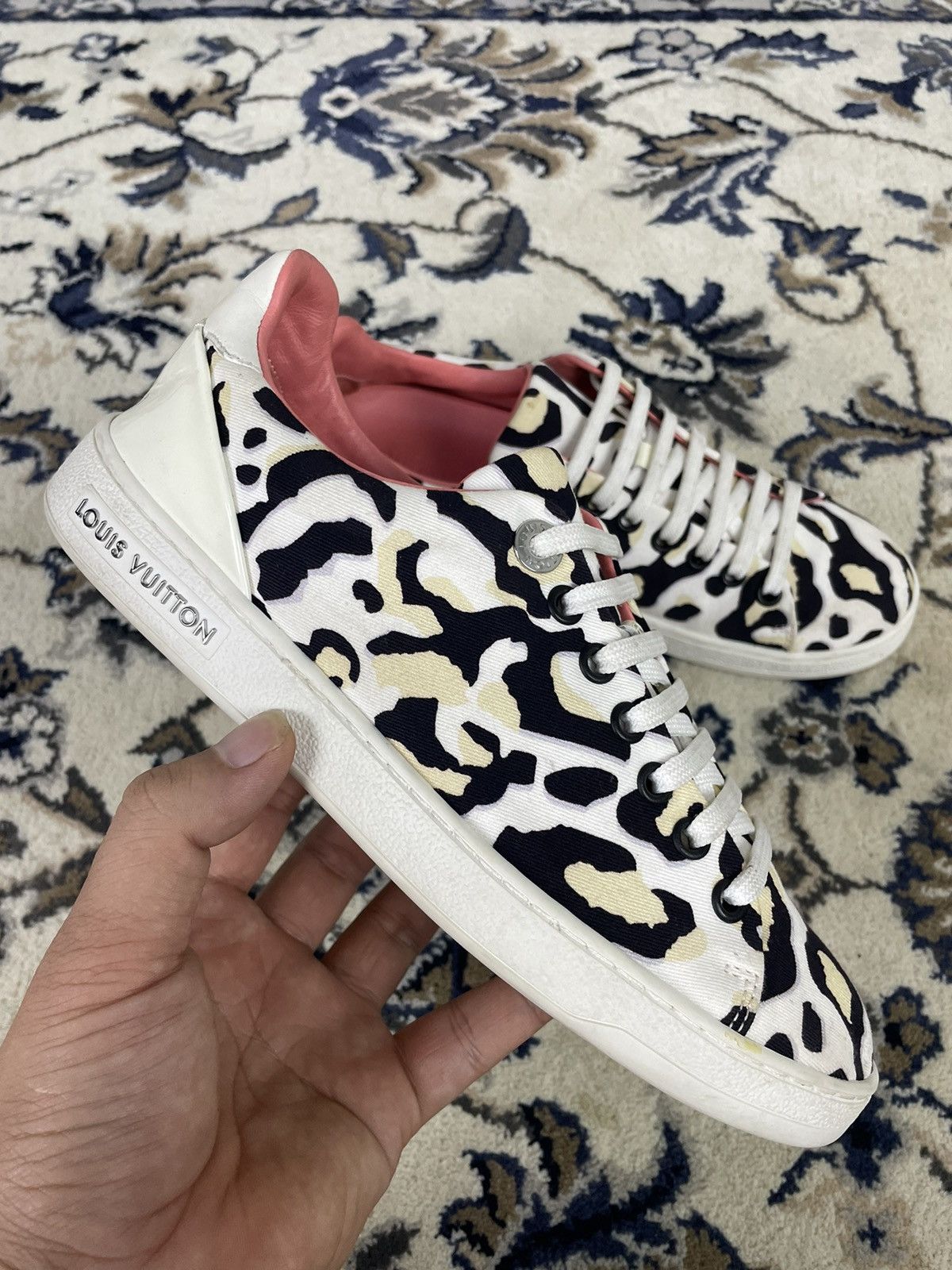Louis Vuitton Louis Vuitton Leopard Print Canvas Sneakers | Grailed