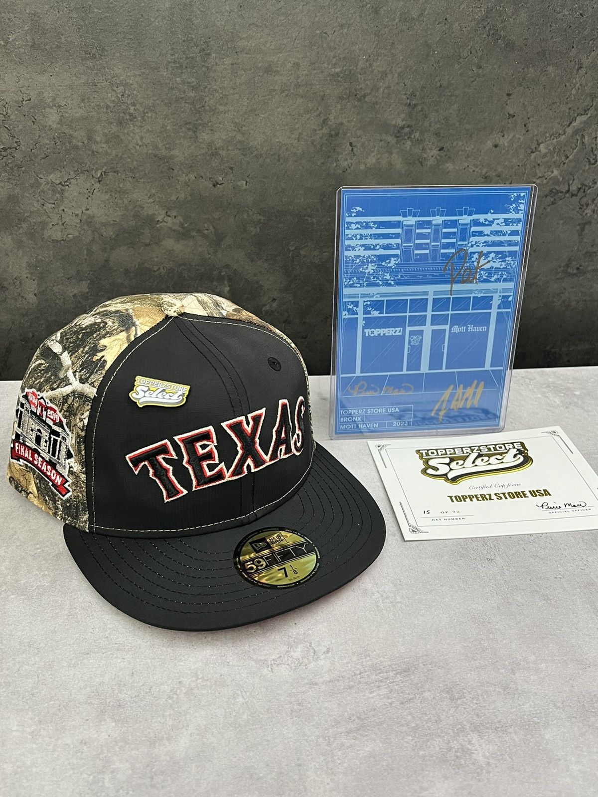 New Era × Realtree × Topperz 7 1/8 Topperz Select Texas Rangers ...