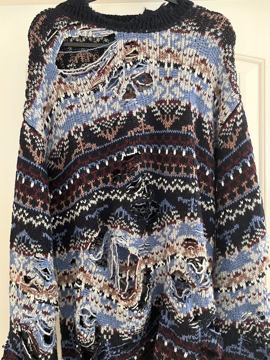 Balenciaga Balenciaga Destroyed Sweater | Grailed