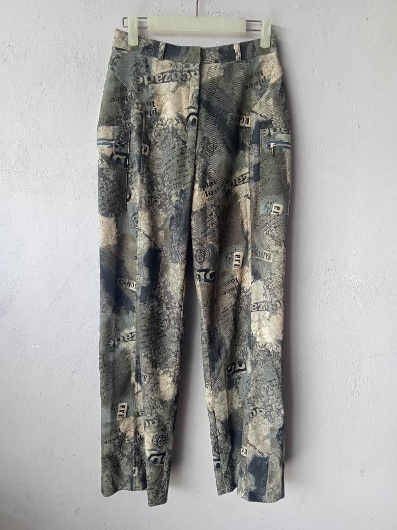 Vintage Vintage Overprint Lettering Pop Art Cargo Pants | Grailed