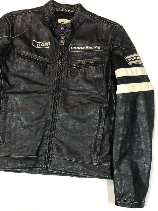 Honda Honda Gas Racing Moto Leather Jacket | Grailed