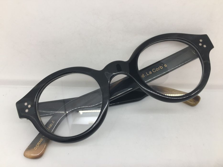 Lesca Lunetier MOD CORBUSIER ARCHITECT GENUINE HORN EYEGLASSES ...