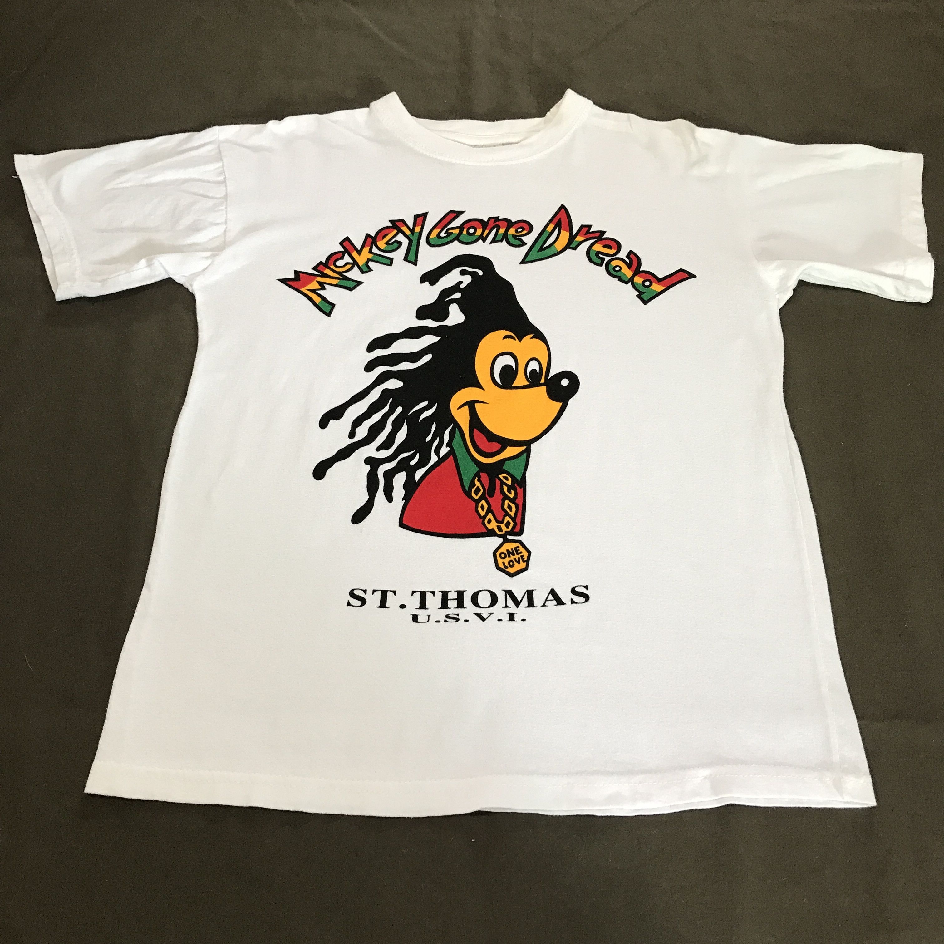Mickey Mouse × Vintage Vintage Mickey Gone dread Rasta Jamaica Parody ...