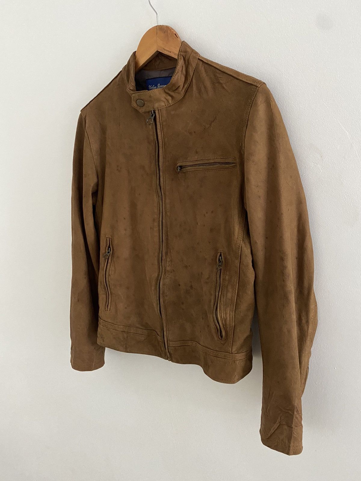 Japanese Brand Urban Research biker suede Jacket zipper nice designer ...