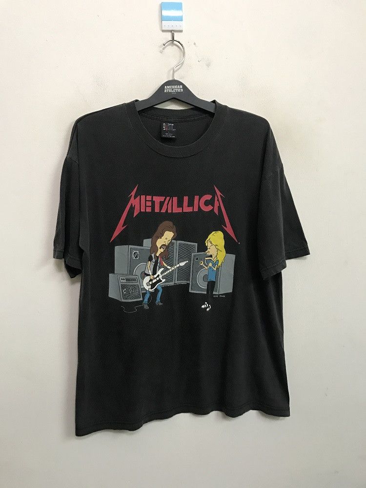Band Tees × Metallica 1997 Metallica Beaves and Butt-Head MTV Faded ...