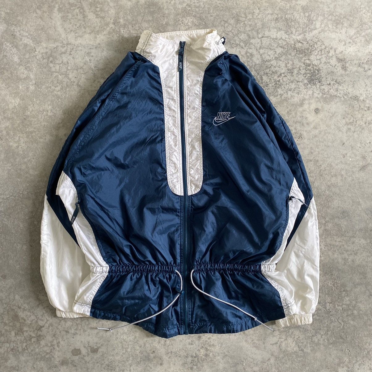 Nike × Vintage Vintage 90’s Nike Two Tone Color Peplum Windbreaker ...