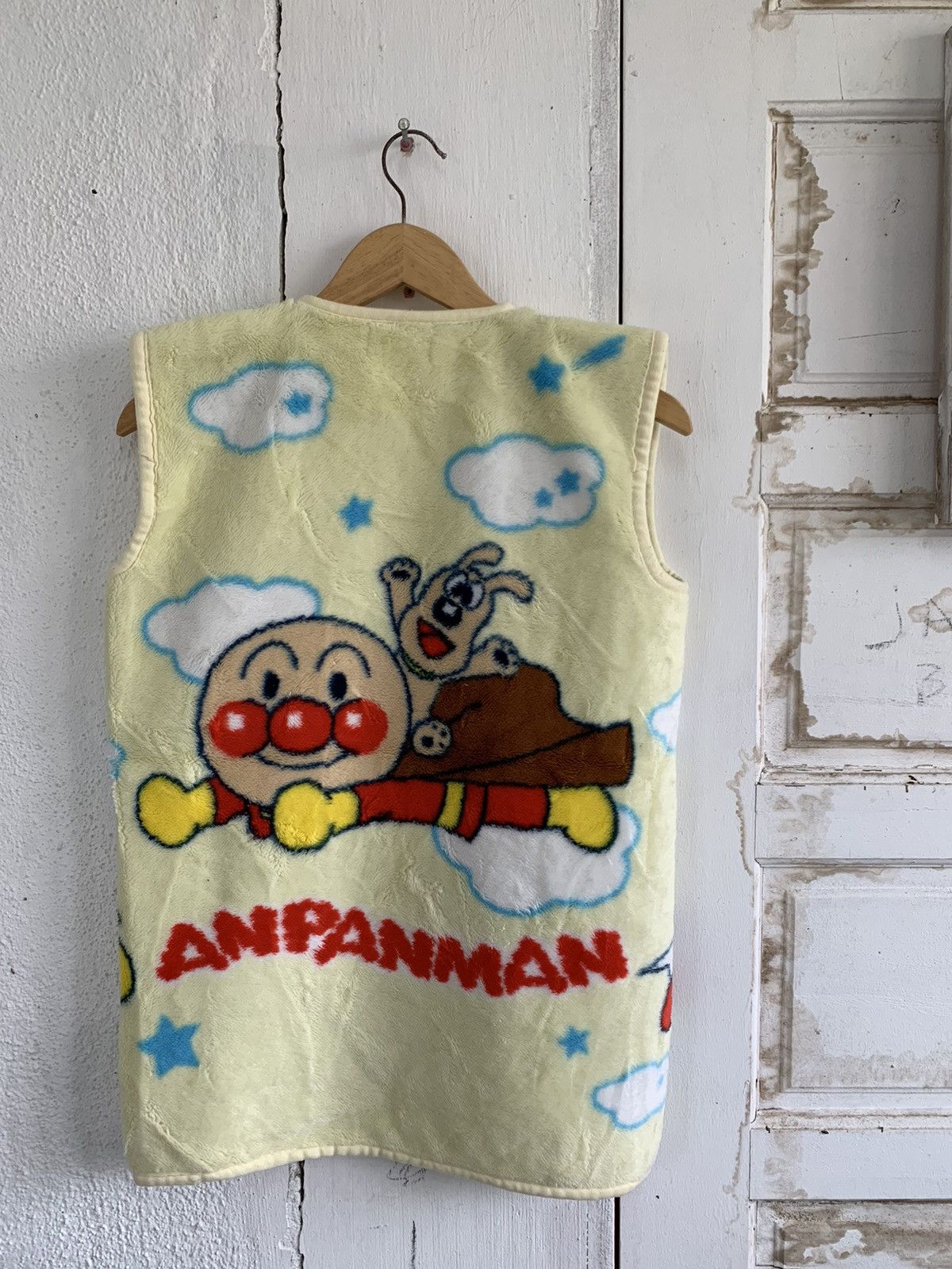 Japanese Brand LAST DROP#Anime Anpaman Cartoon Vest Fleece Jacket | Grailed