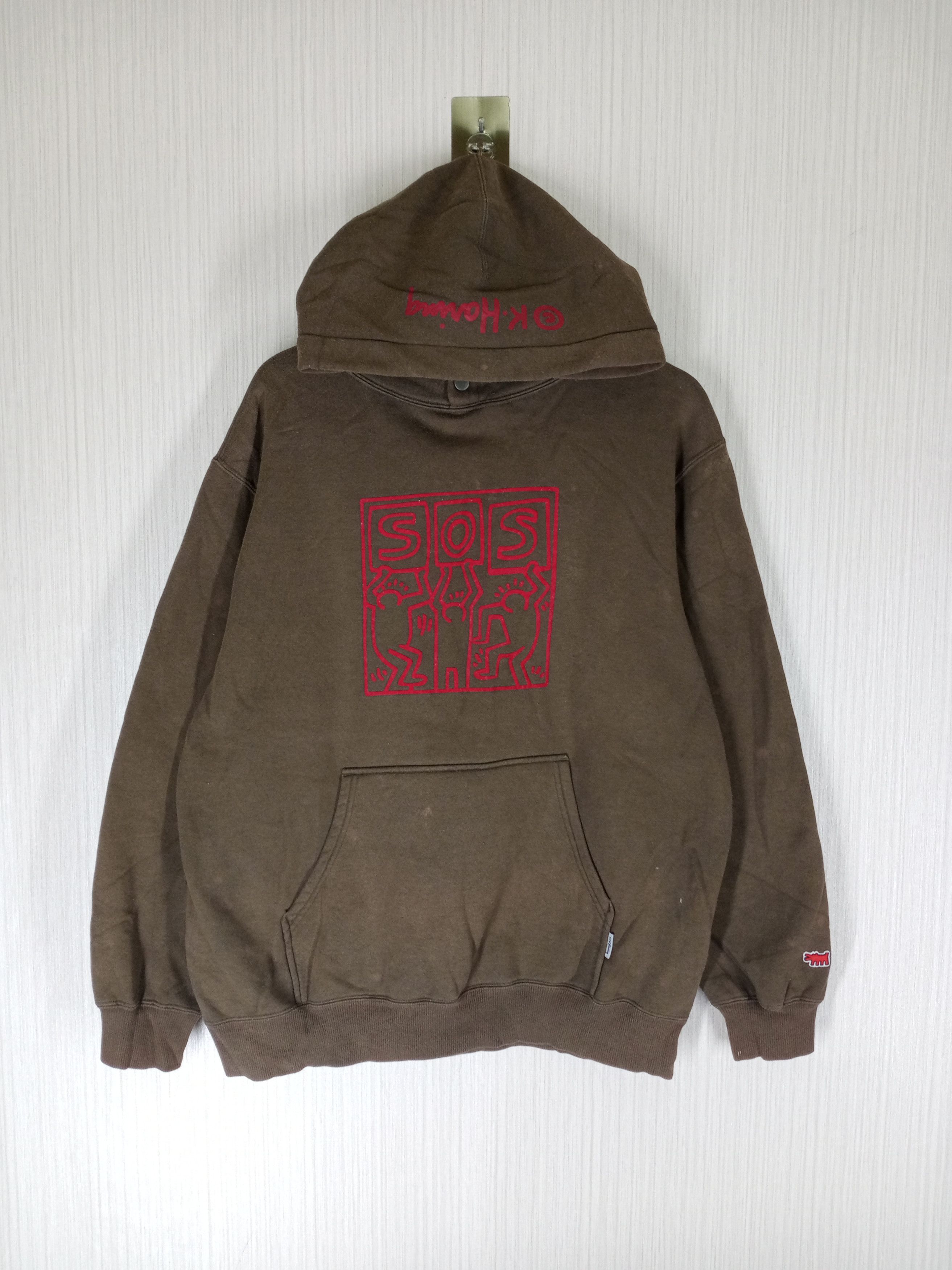 Keith Haring × Vintage Vintage Keith Haring SOS Pop Art Hoodie ...