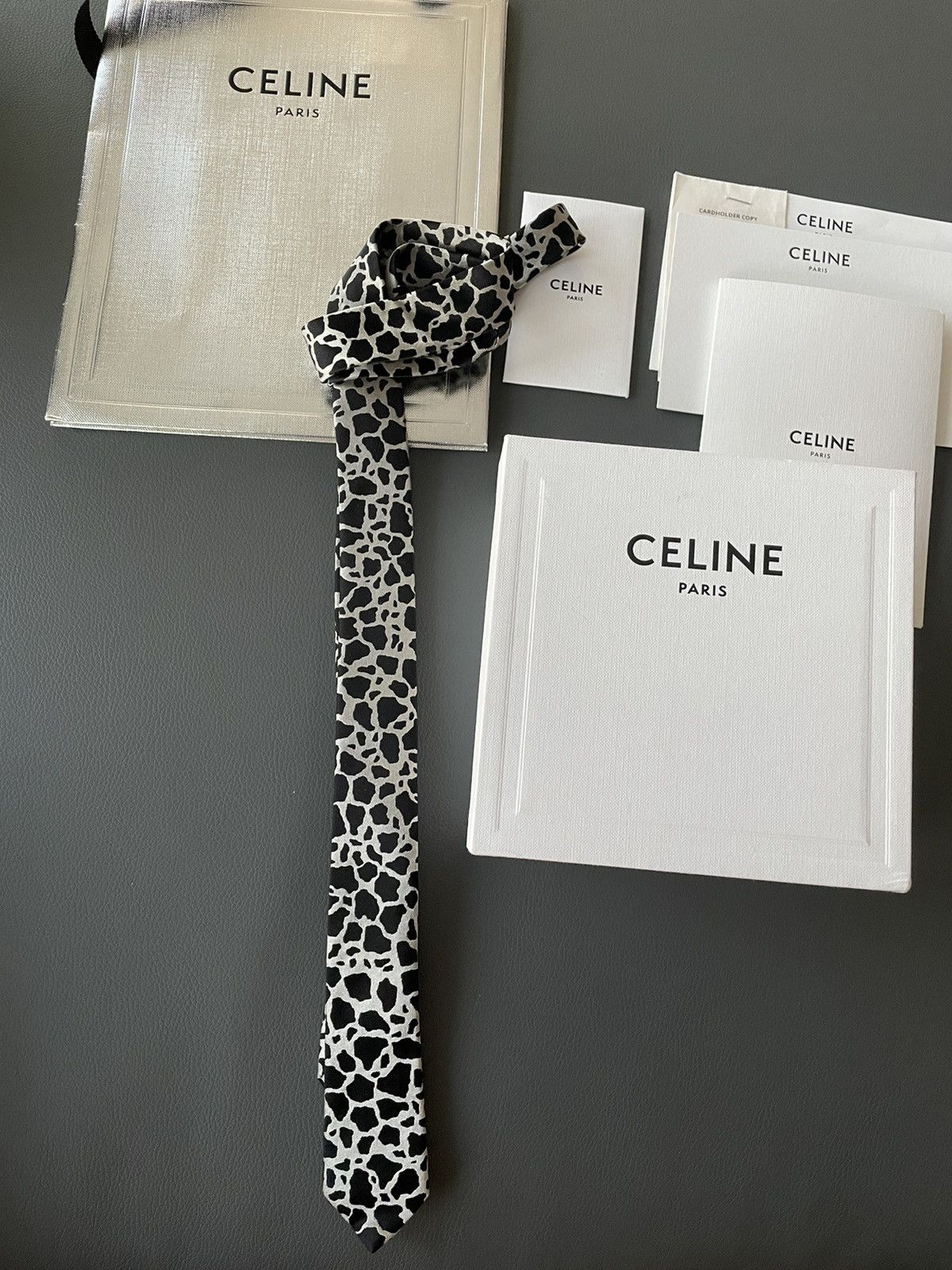 Celine Rare Super Runway Brand New Silk Tie Limited Edition | Grailed