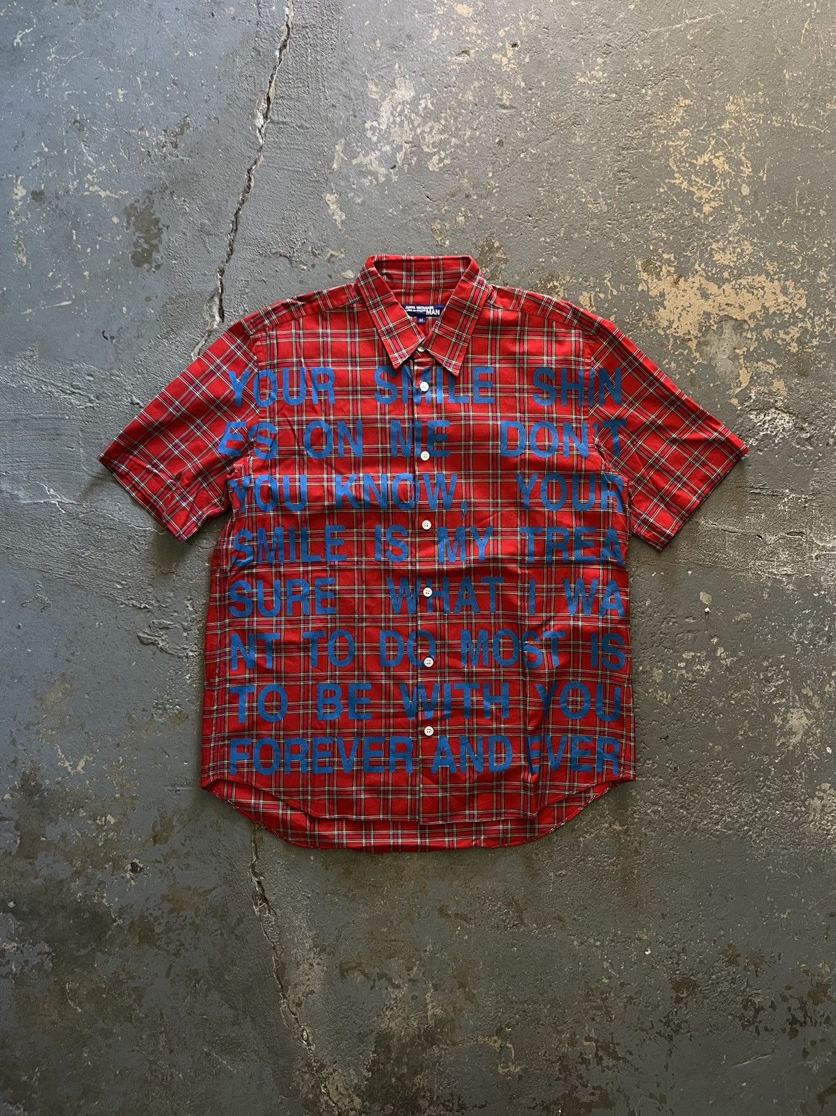 Comme des Garcons × Junya Watanabe SS02 Poem “Your Smile Shines” Plaid ...