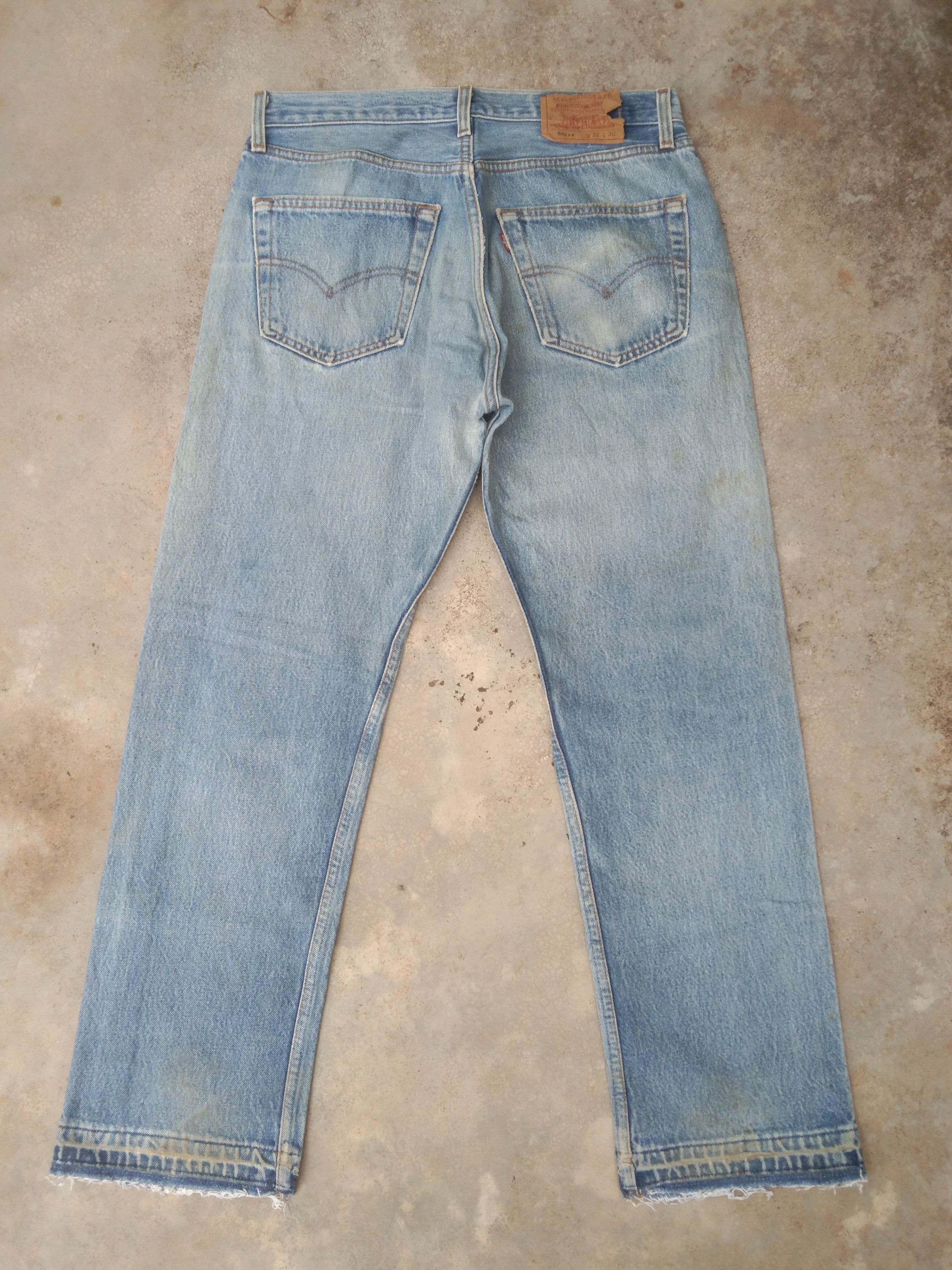 Levi's × Vintage 90s Vintage Levis 501 xx Made In USA Distressed Jeans 31x29 | Grailed