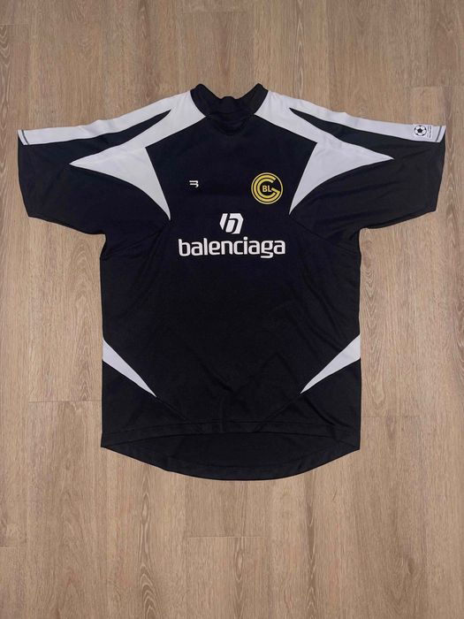Balenciaga Balenciaga Two Tone Mesh Football Soccer Jersey | Grailed